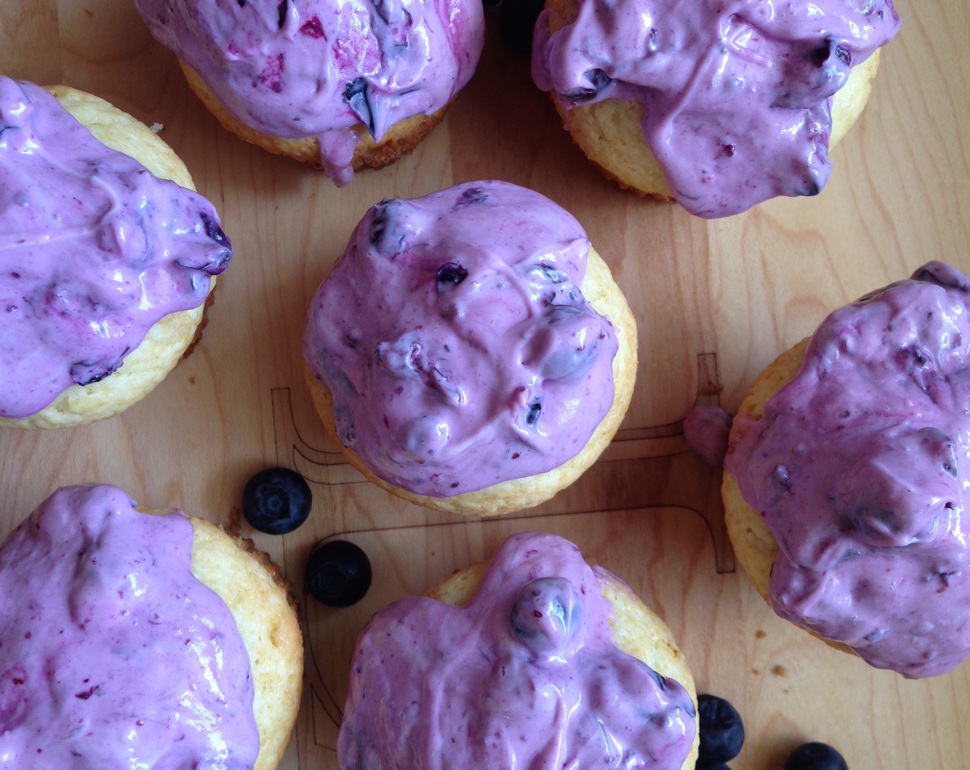 lemon muffins with blueberry cream cheese icing – The Bright Side of ...